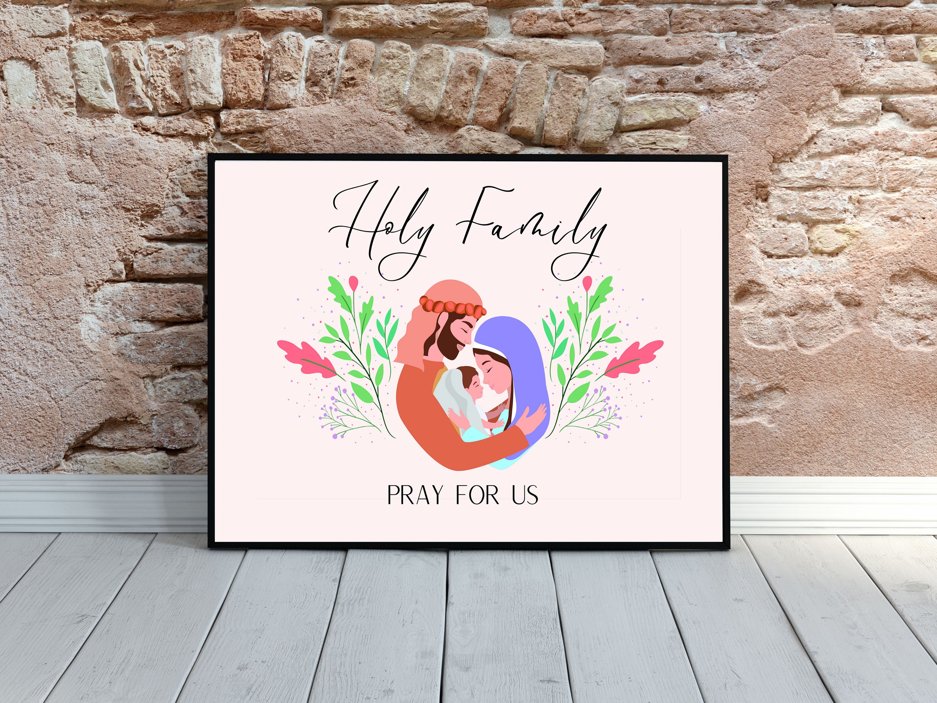 Holy Family Printable Jesus Mary and Joseph Wall Decor Holy - Etsy