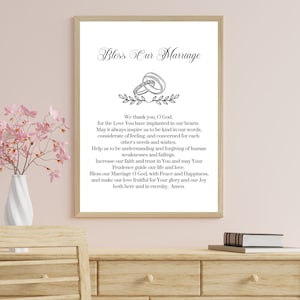 Marriage Blessing Prayer Printable, Catholic Wedding Gift (digital ...