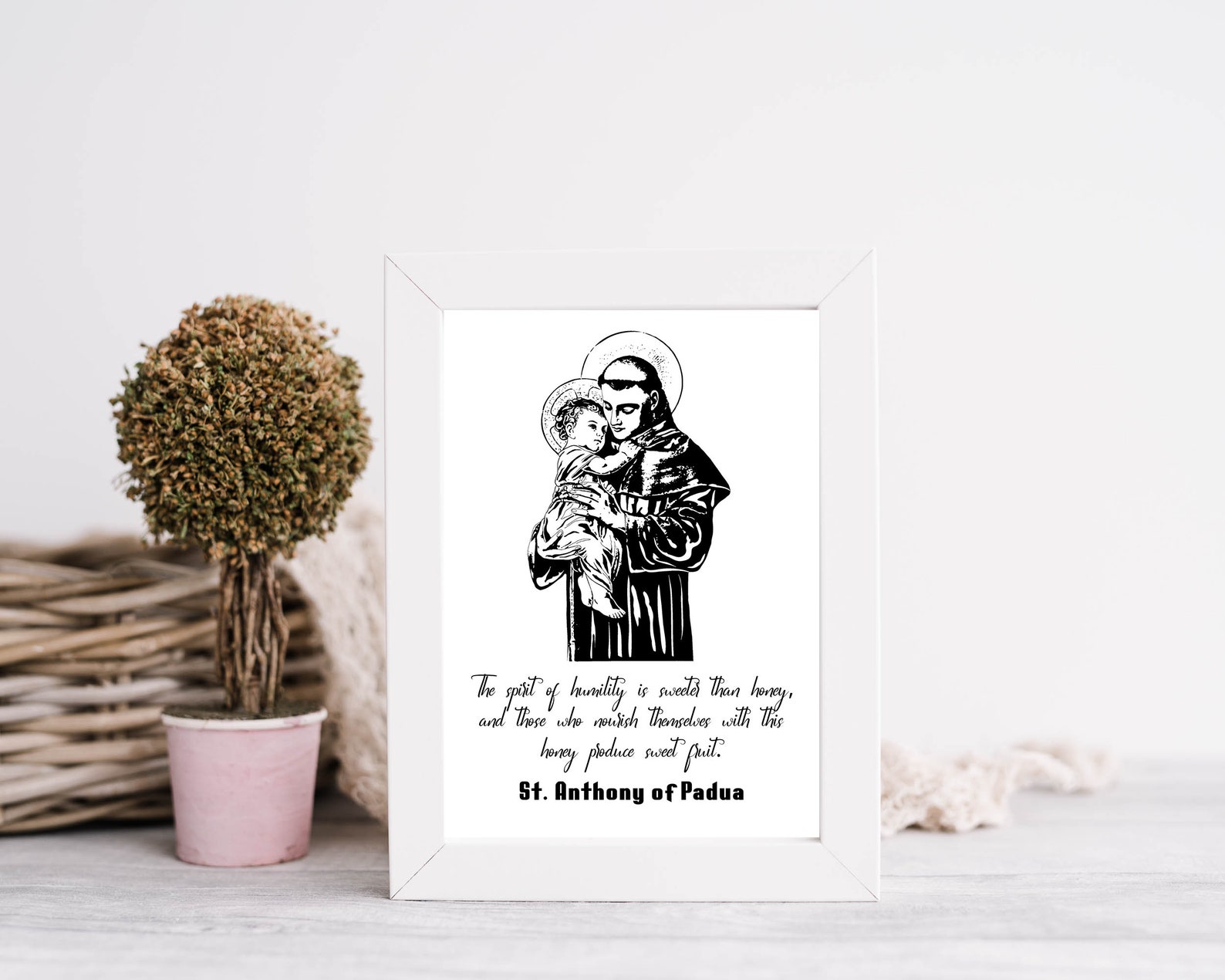 St. Anthony of Padua Printable, St. Anthony of Padua Quote Print ...