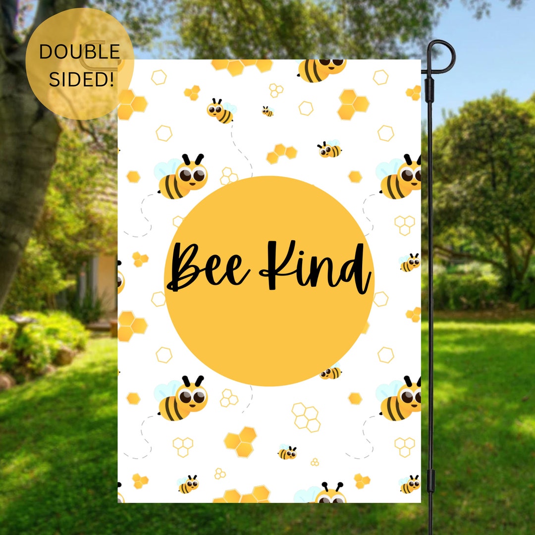 Bee Nice Garden Flag | Bee Flag | Garden Flag | Spring Garden Flag ...