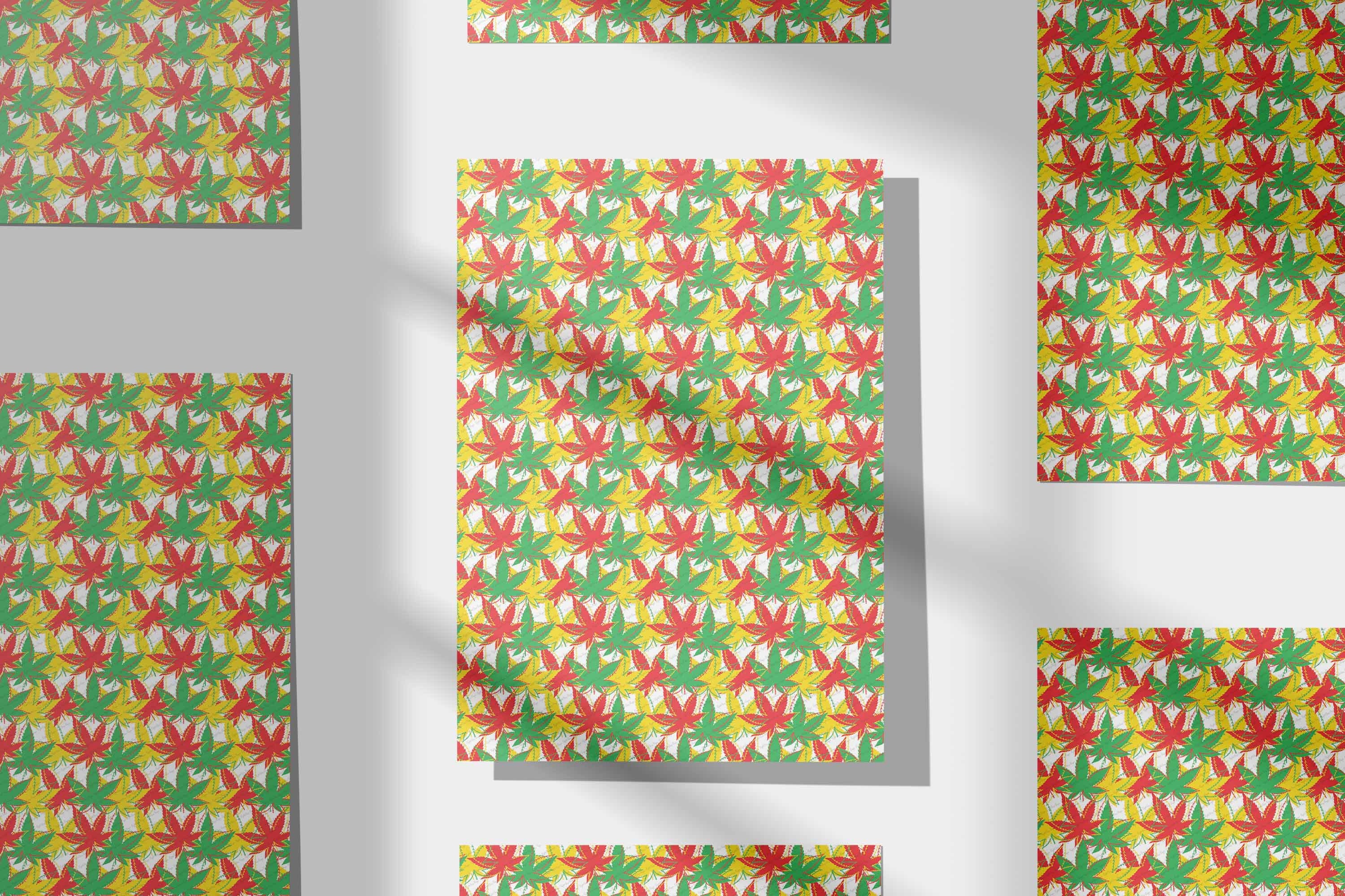 Digital Marijuana Papers: Rasta Theme. High Quality JPG, Deluxe 50 Pack ...