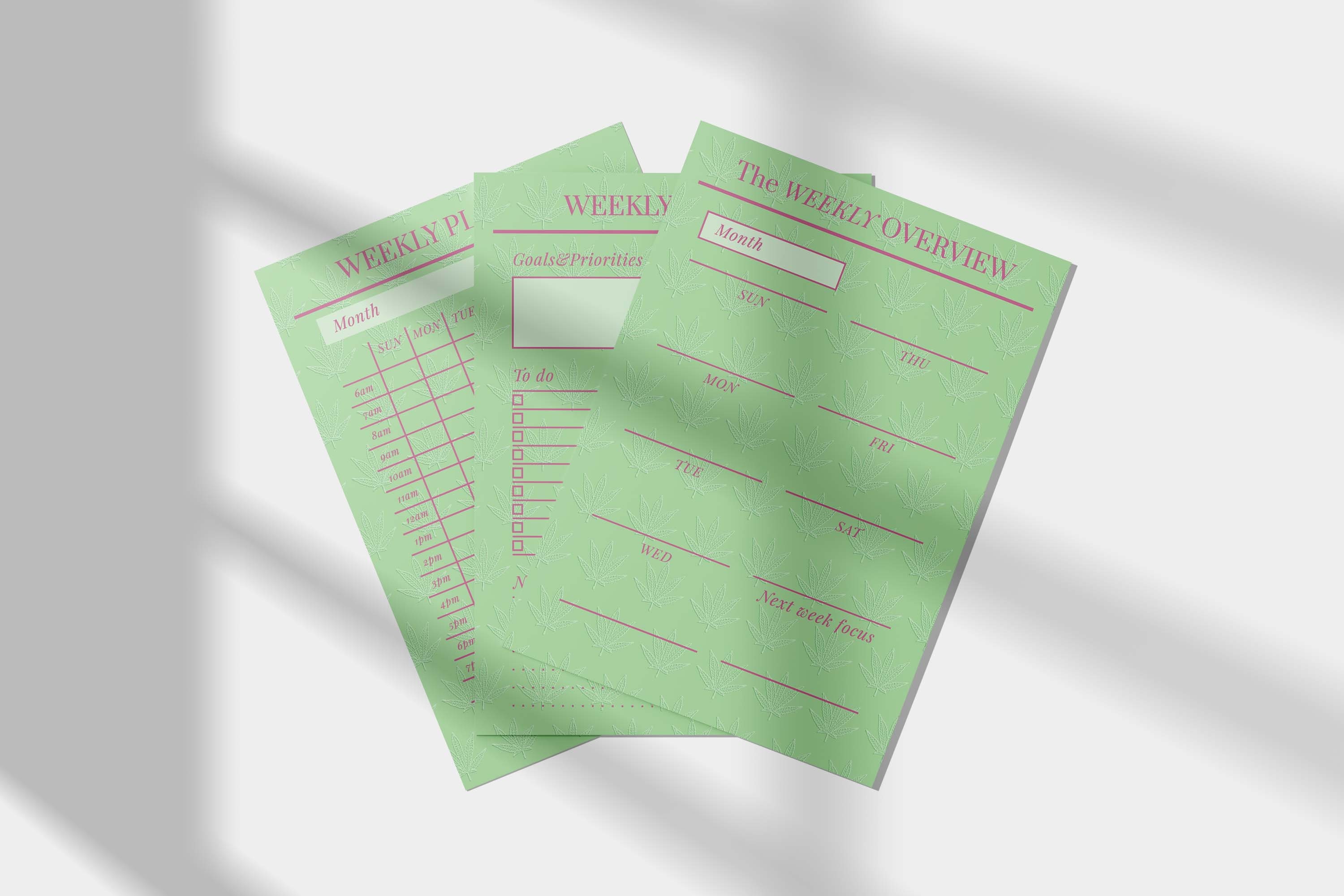 Printable: Marijuana Planner Set. Habit Tracker, Daily, Monthly, Weekly ...