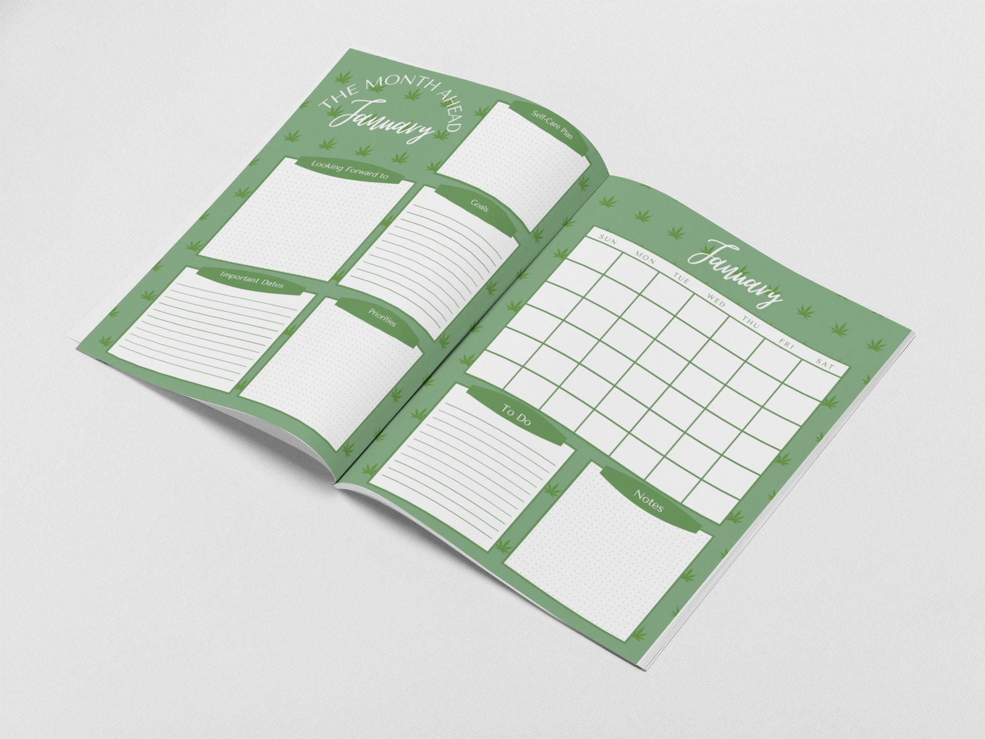 Printable: Marijuana Planner Set. Habit Tracker Daily - Etsy