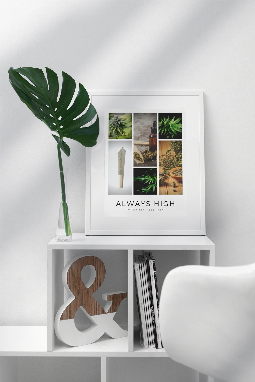 Printable Marijuana Poster: Always High. Digital Download. Cannabis ...