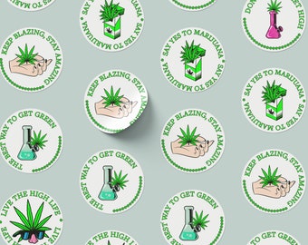 Weed Stickers Png - Etsy
