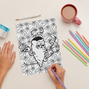 Printable: Cannabis Coloring Pages, Adult Coloring, Stress Relief, 420 ...
