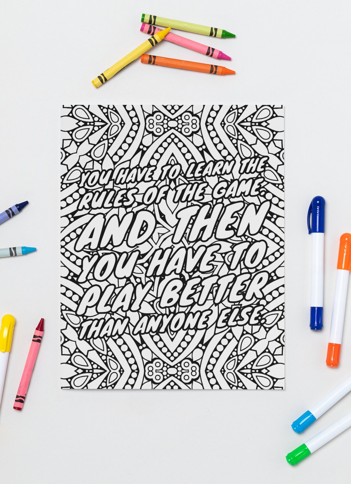 Printable: Coloring Pages, Adult Coloring, Kids Coloring, Mandala ...