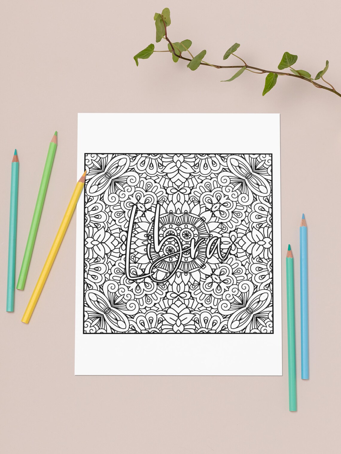 Printable: Libra Zodiac Sign Mandala Coloring Pages, Adult Coloring ...