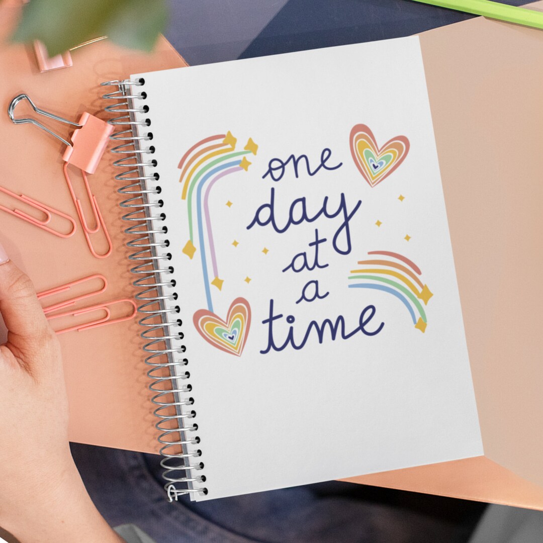 One Day at a Time Soft Touch Journal Mental Health Chronic Fatigue ...