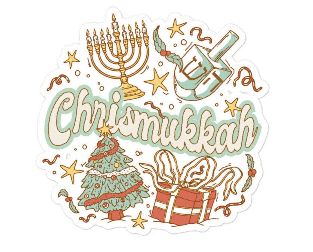 Chrismukkah Sticker Vinyl Sticker Christmas Hanukkah Sticker Interfaith ...
