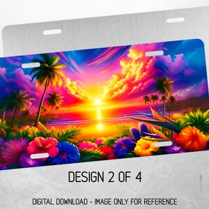 Beach Sunset License Plate PNG Ocean Summer License Plate Design ...