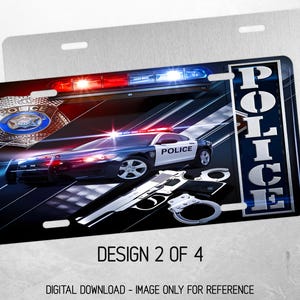 Police License Plate PNG Bundle Police Officer License Plate Design USA ...