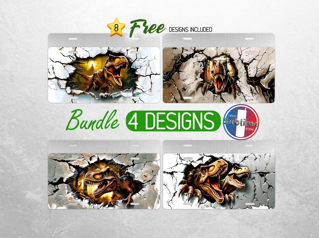 Raptor Dinosaur License Plate PNG Velociraptor T Rex License Plate ...