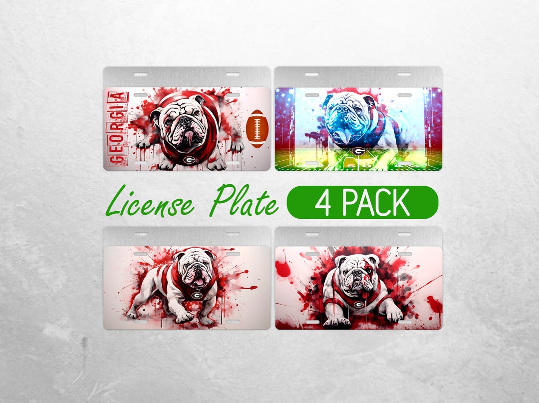 Alcohol Ink Bulldog License Plate PNG GA Georgia License Plate Design ...