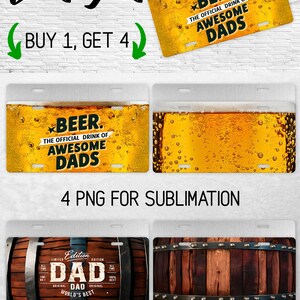 Best Dad License Plate PNG Men Beer License Plate Design Fathers Day ...