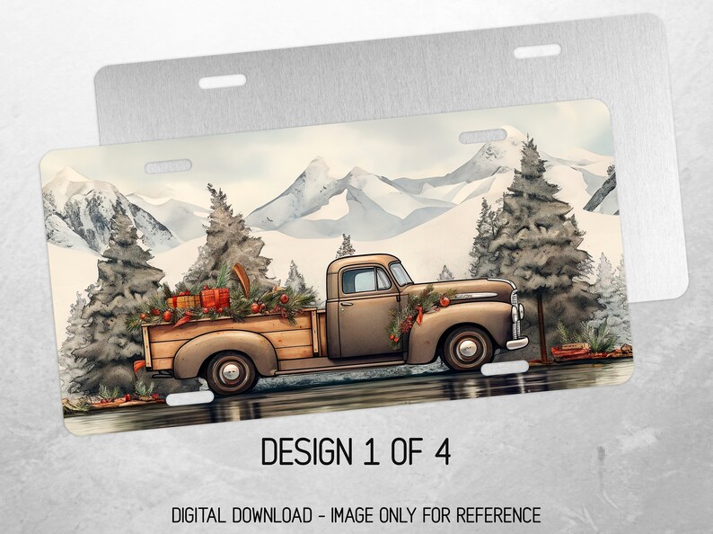 Christmas License Plate PNG Bundle Truck License Plate Design - Etsy