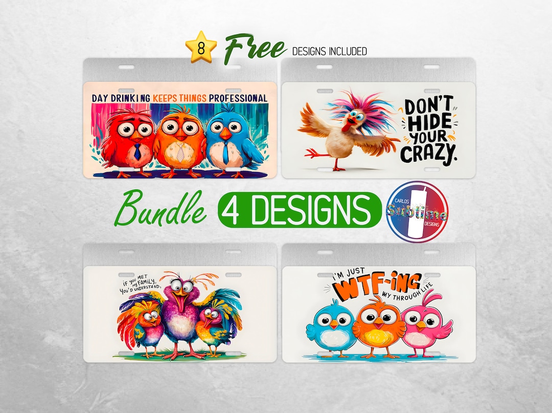 Bird Sarcastic License Plate PNG Funny Quote License Plate Design Fun ...