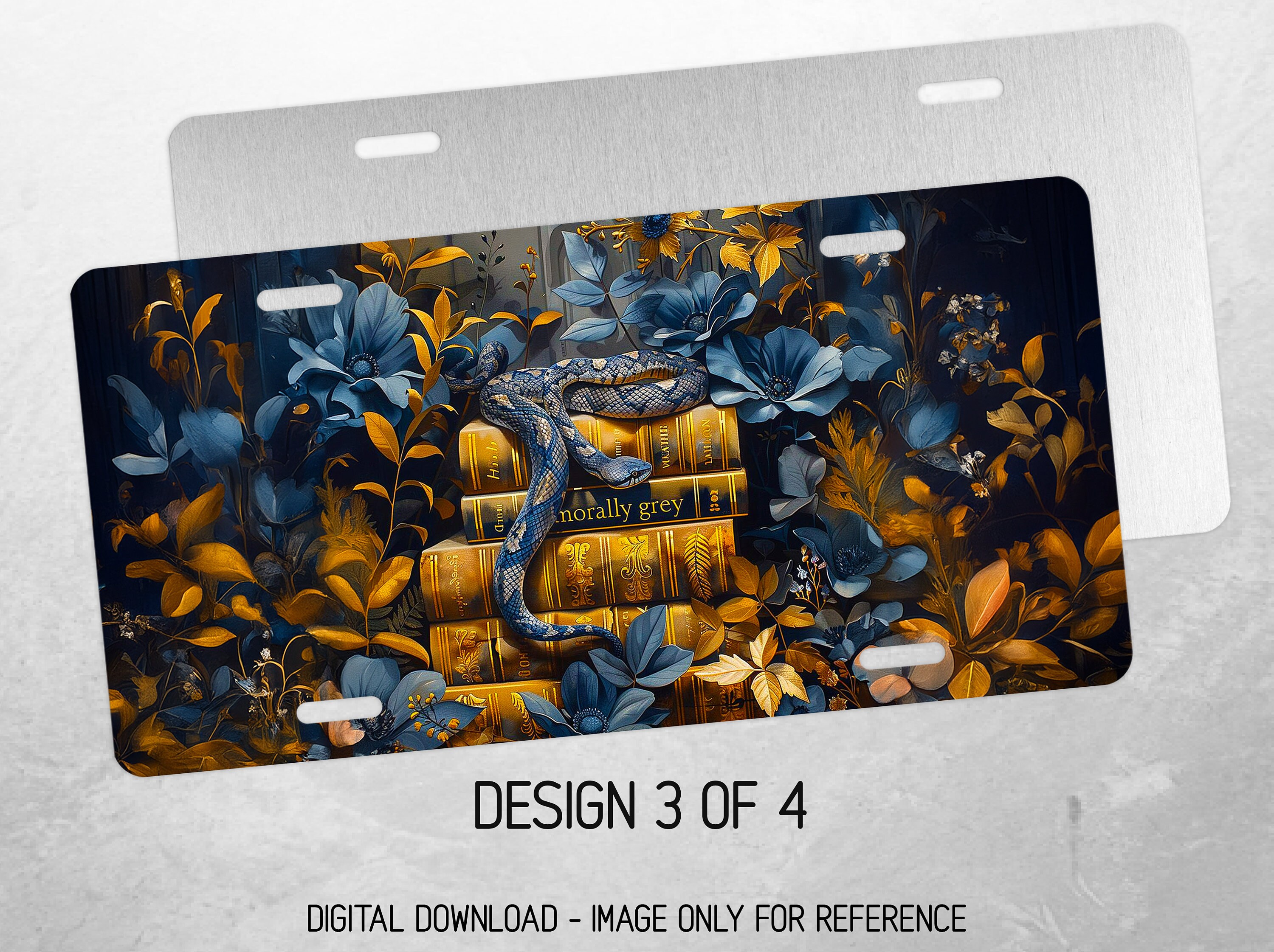 Morally Grey Snake License Plate PNG Reading Book Lover License Plate ...