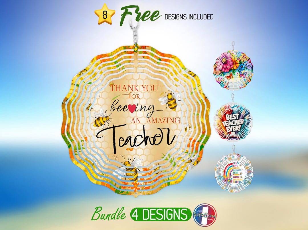 School Teacher Wind Spinner PNG Design Bundle Honey Bee Windspinner PNG ...