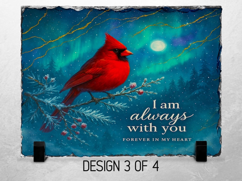 In Loving Memory Slate PNG Memorial Red Cardinal Slate File Bundle ...
