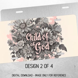 Child of God License Plate PNG Kids Christian License Plate Design ...