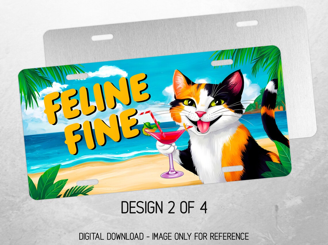 Funny Cat License Plate PNG Sassy Sarcastic License Plate Design Cat ...