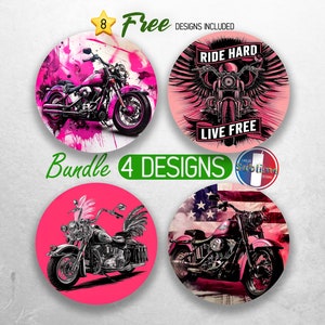 Pink Motorcycle Car Coaster PNG Women Classic Motorcycle Car Coaster ...