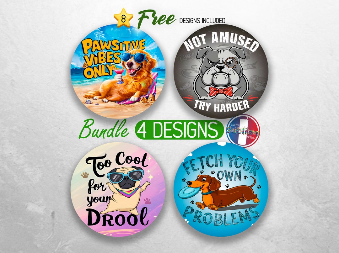 Funny Dog Car Coaster PNG Sassy Sarcastic Car Coaster Sublimation ...