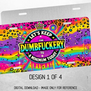 Sarcastic License Plate PNG Bundle Funny Mom License Plate Design Fun ...