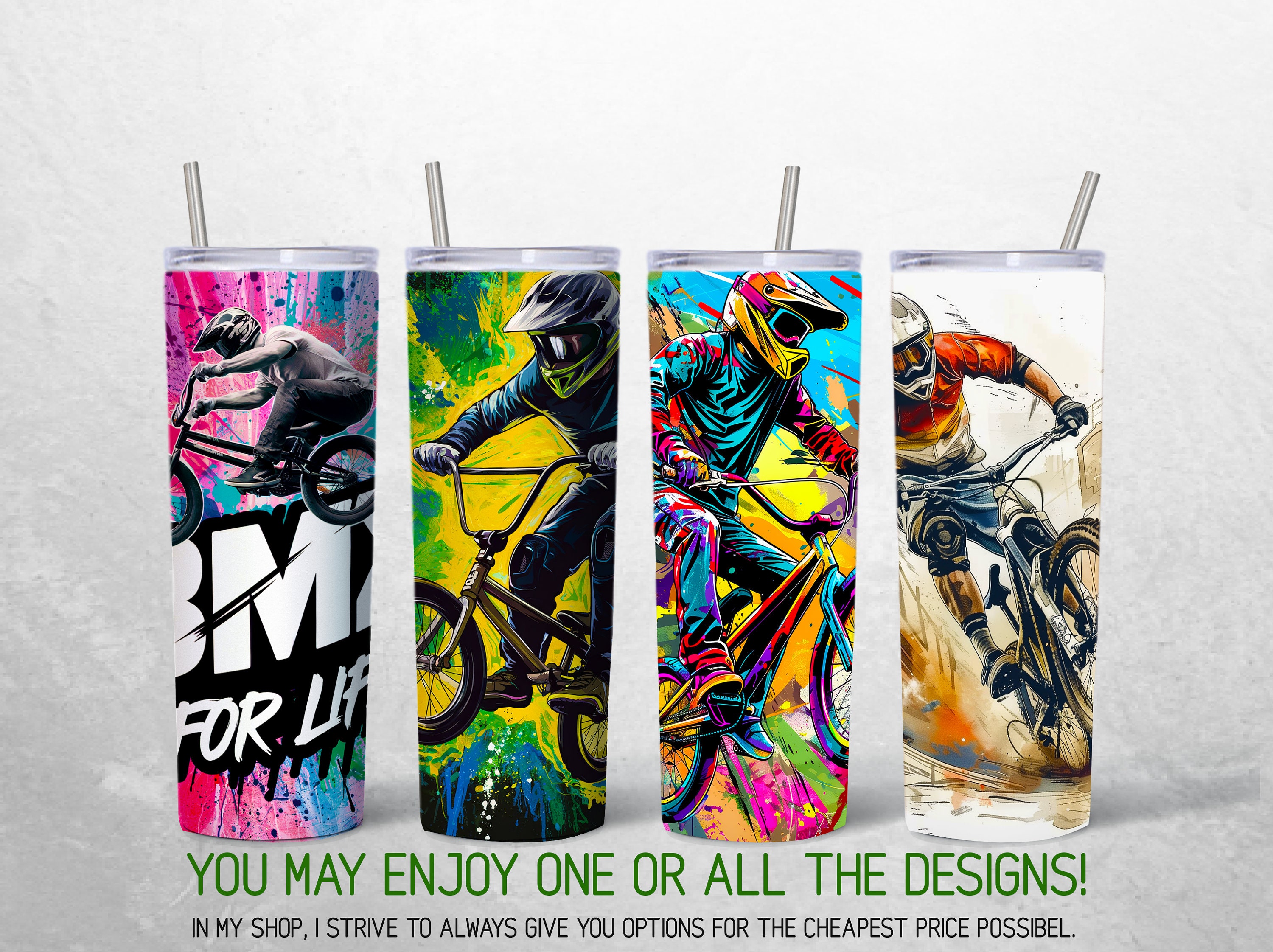 Seamless Graffiti BMX Tumbler Wrap Bundle BMX Biker 20oz Tumbler PNG ...