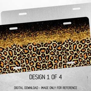 Leopard Print License Plate PNG Cheetah Print License Plate Design ...