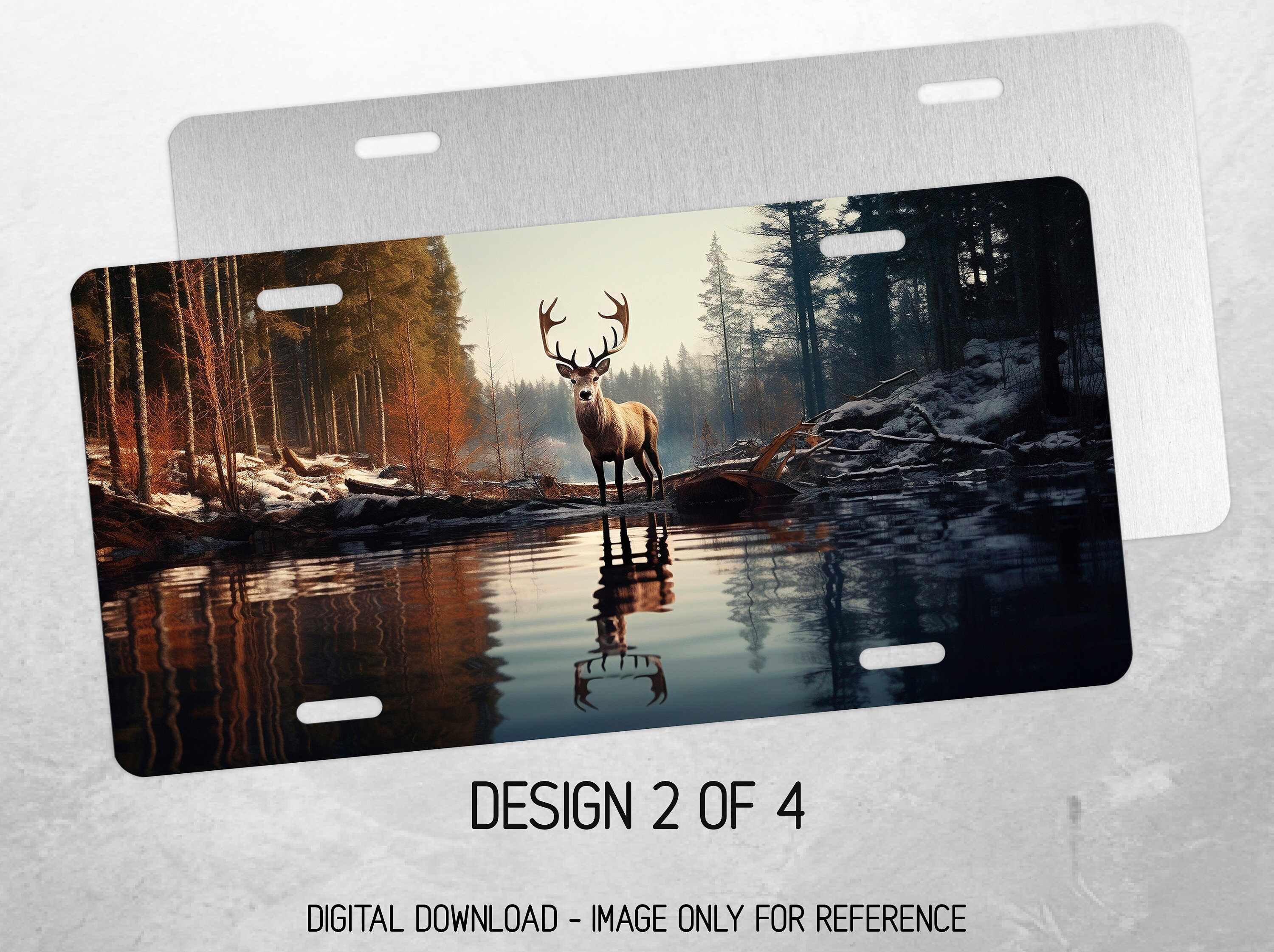 Lake Deer License Plate PNG Buck Hunting License Plate Design Camo ...