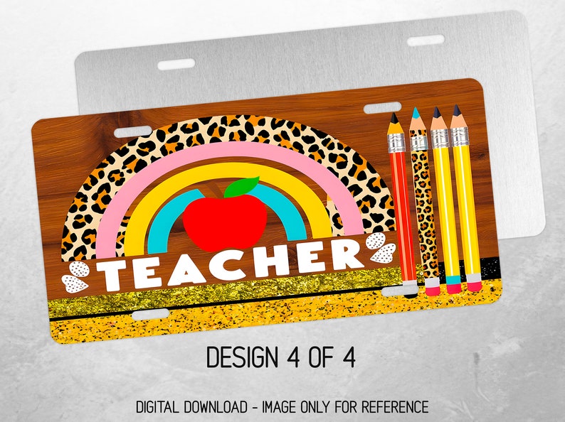 School Teacher License Plate PNG Personalized Teacher License Plate ...