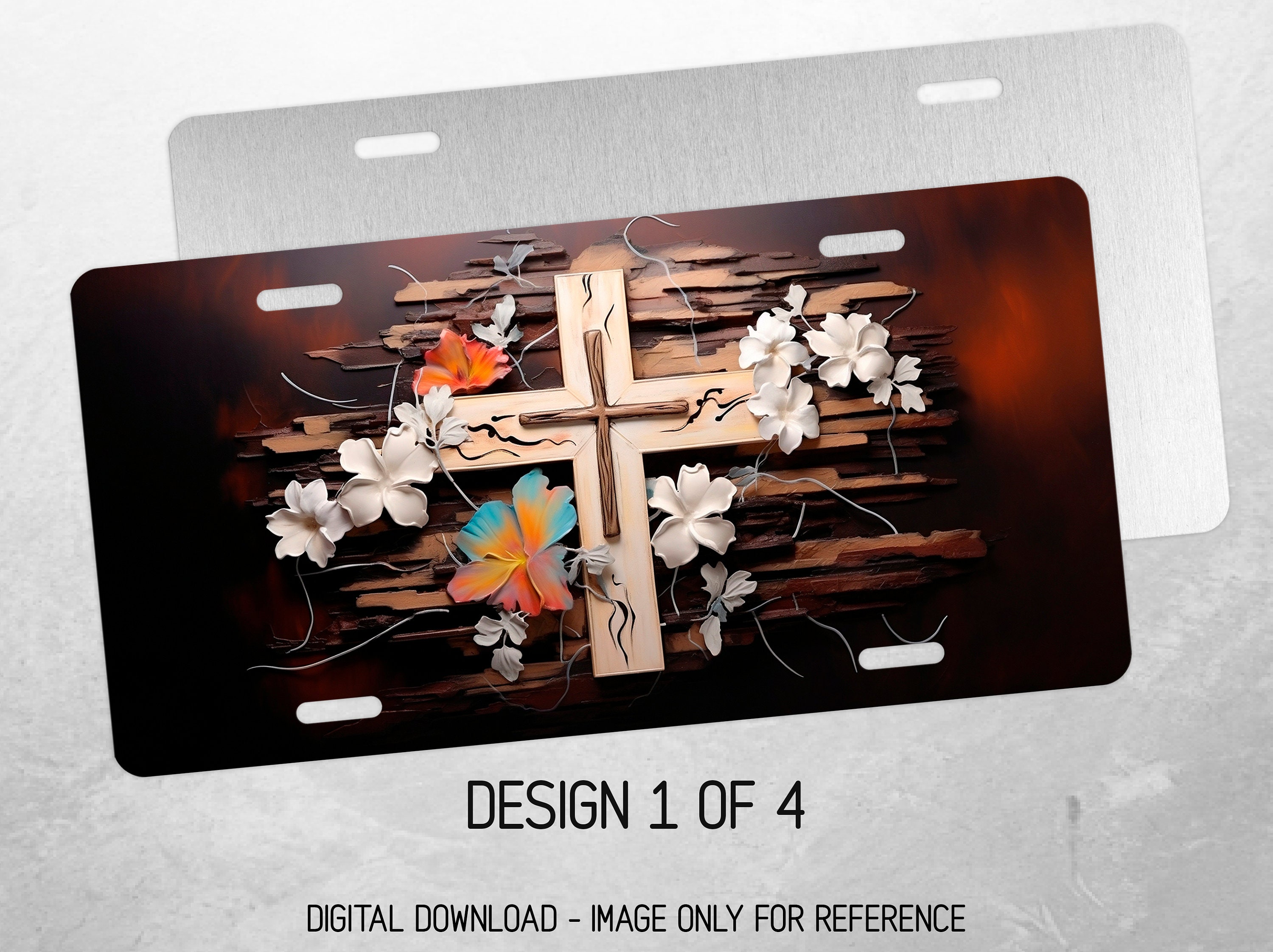 Christian Cross License Plate PNG Jesus Bible License Plate Design ...