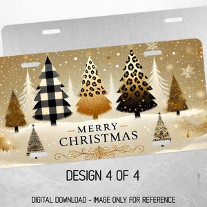 Christmas Tree License Plate PNG Bundle Merry Christmas License Plate ...