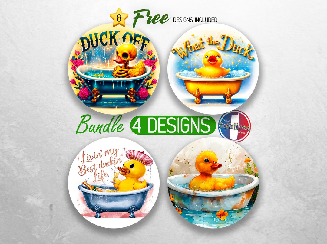 Rubber Duck Car Coaster PNG Sassy Funny Duck Car Coaster Sublimation ...
