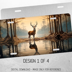 Lake Deer License Plate PNG Buck Hunting License Plate Design Camo ...