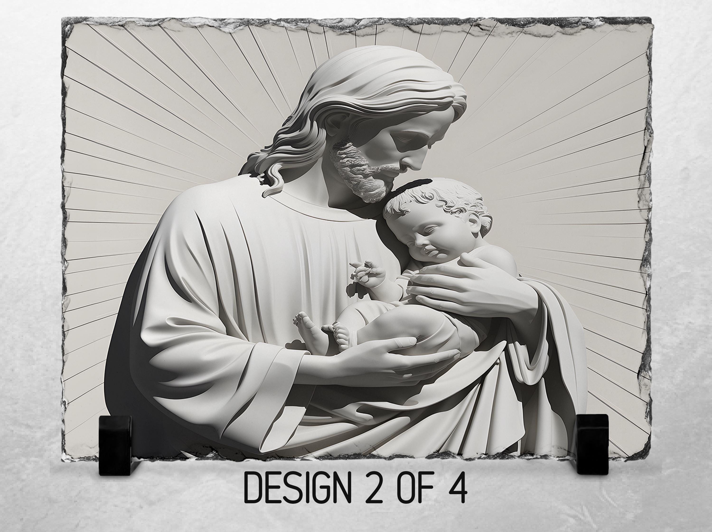 3D Jesus With Baby Slate PNG Christian Bible Slate File Bundle ...