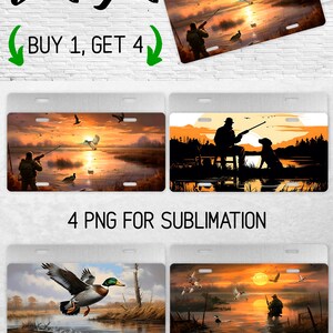 Duck Hunting License Plate PNG Mallard Duck License Plate Design Dog ...