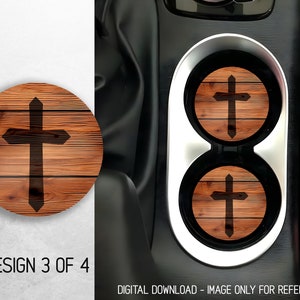 Bible Cross Car Coaster PNG Jesus He is Risen Car Coaster Sublimation ...