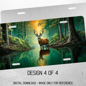Lake Deer License Plate PNG Buck Hunting License Plate Design Camo ...