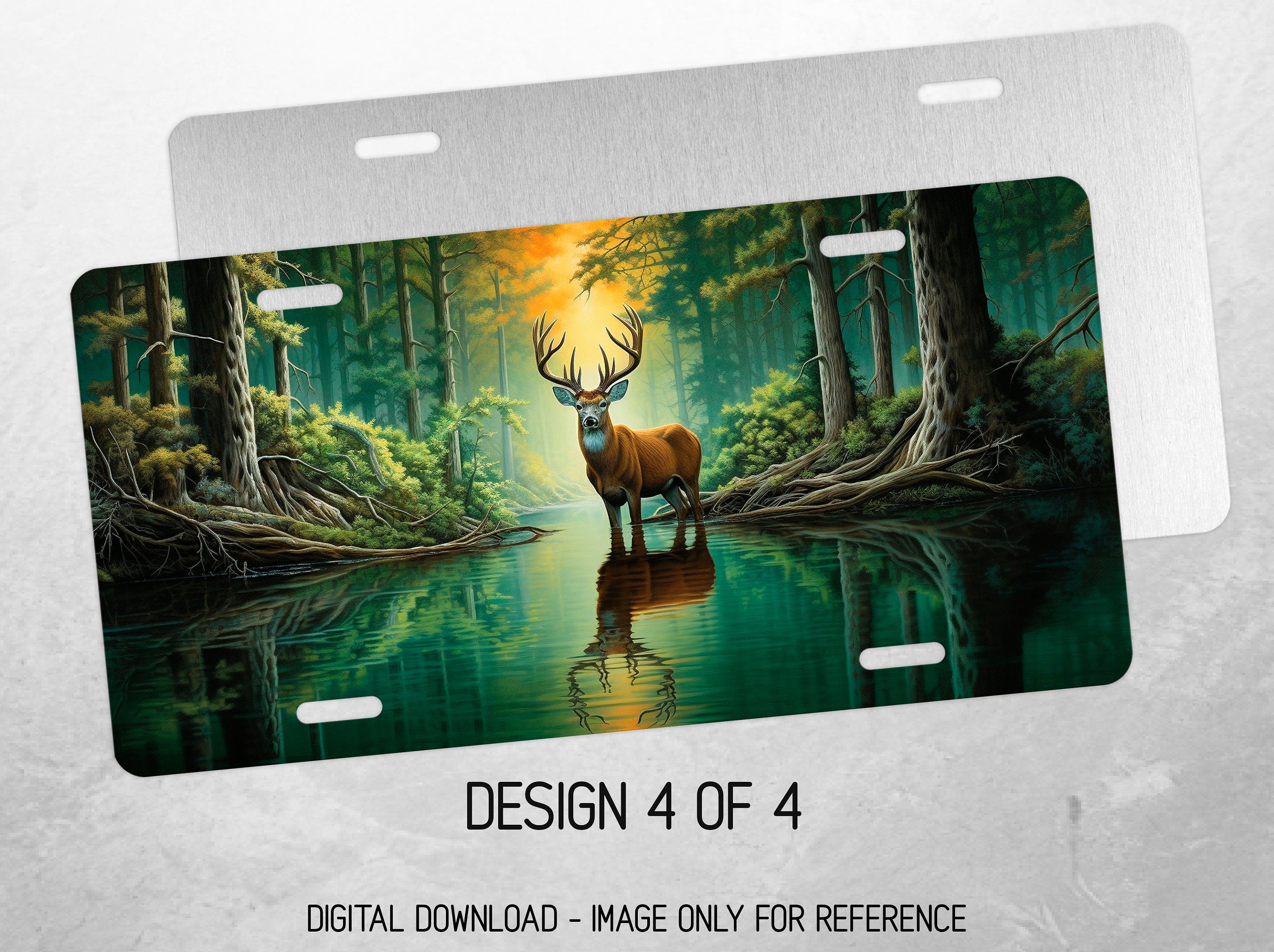 Lake Deer License Plate PNG Buck Hunting License Plate Design Camo ...