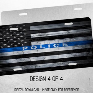 Police License Plate PNG Bundle Police Officer License Plate Design USA ...