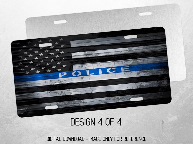 Police License Plate PNG Bundle Police Officer License Plate Design USA ...