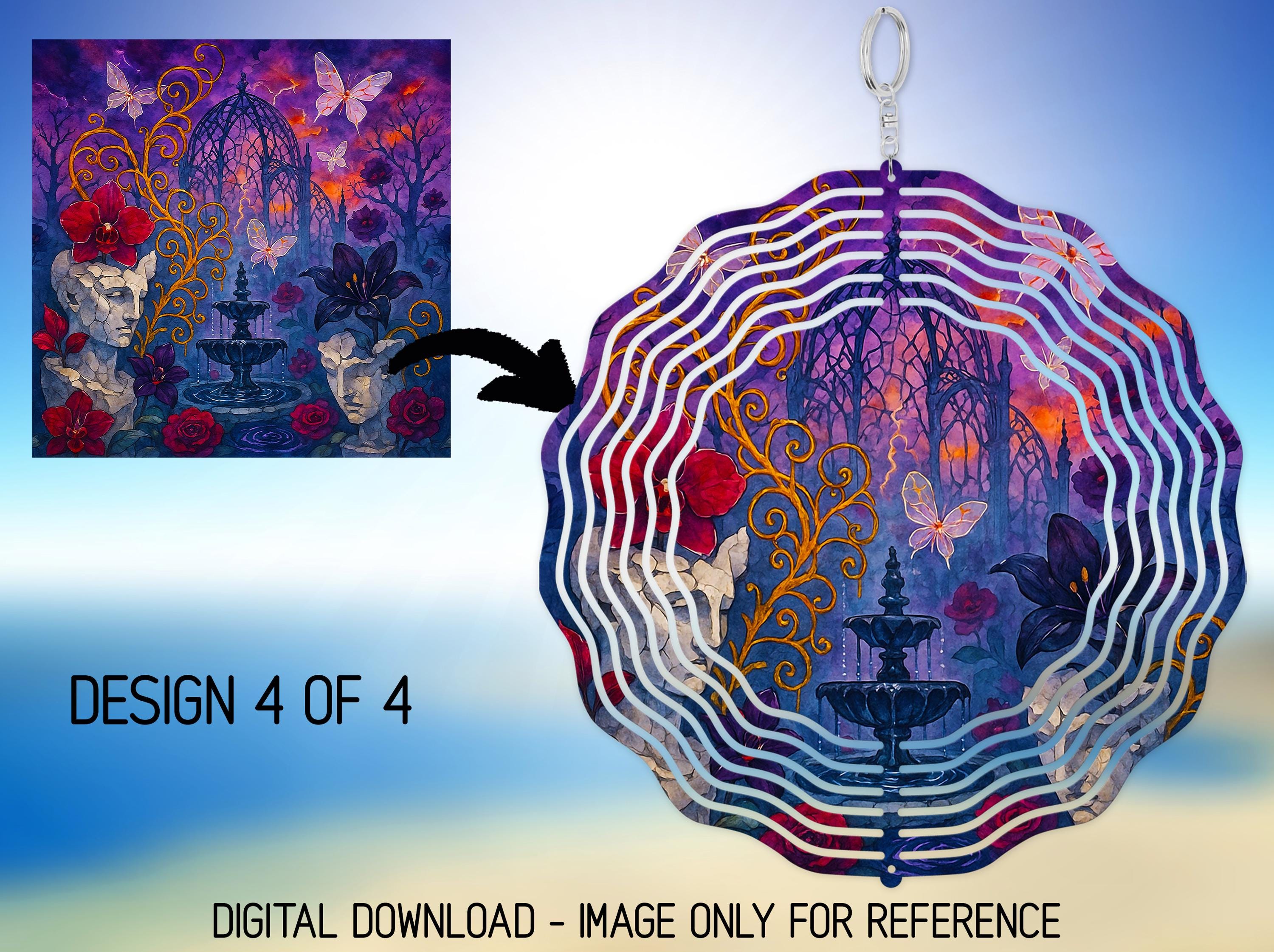 Gothic Garden Wind Spinner PNG Designs Victorian Raven Windspinner PNG ...