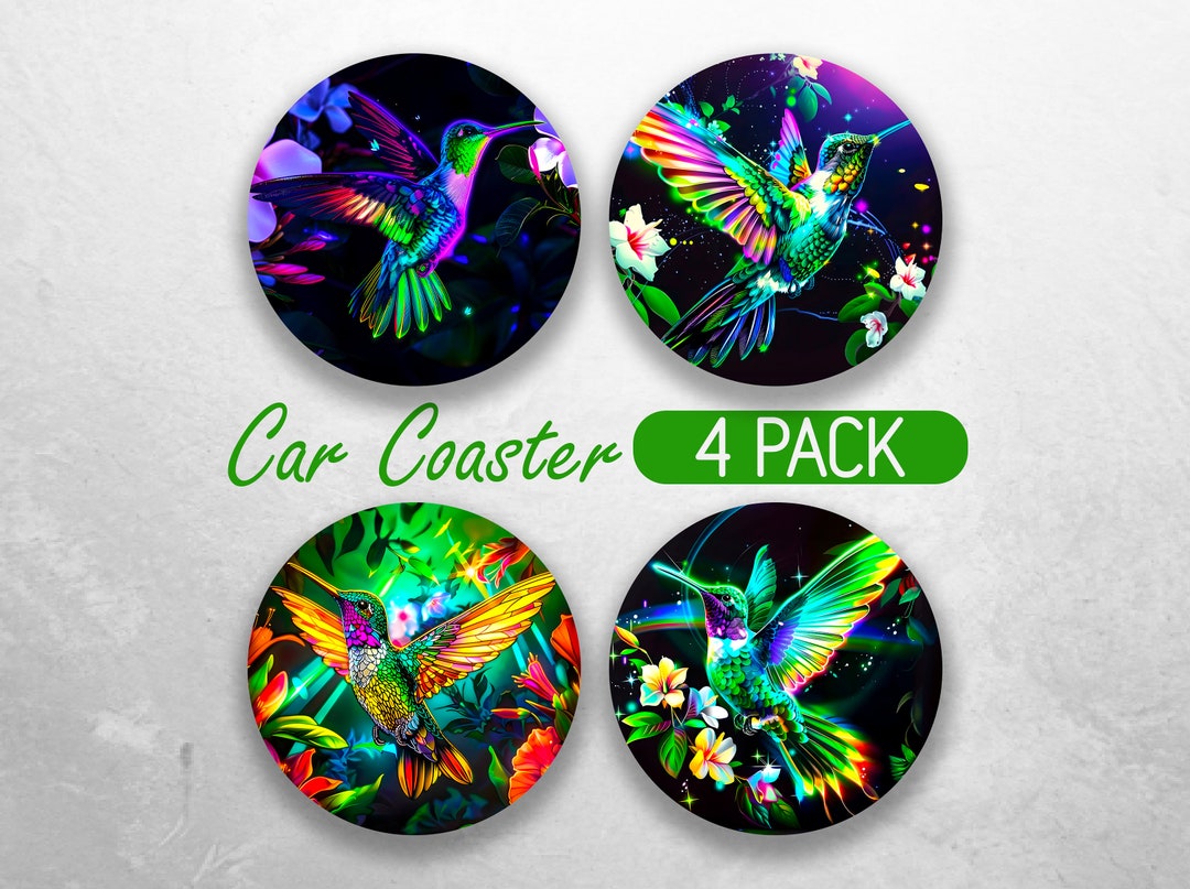 Car Coaster PNG Hummingbird Car Coaster Sublimation Designs Humming ...