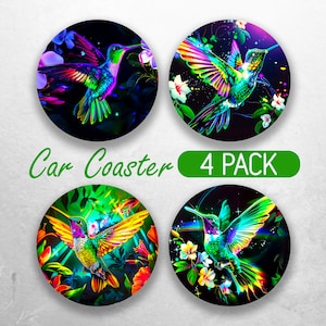 Car Coaster PNG Hummingbird Car Coaster Sublimation Designs Humming ...