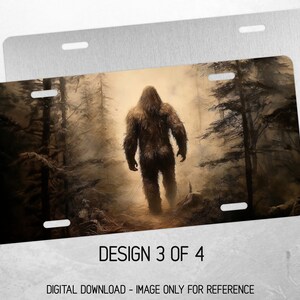 Bigfoot License Plate PNG Nature Sasquatch License Plate Design Wild ...