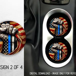 Police Car Coaster PNG Bundle Police Officer Car Coaster Sublimation ...