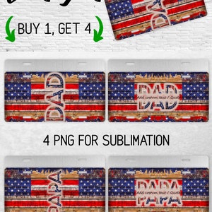 USA Papa Dad License Plate PNG Fathers Day License Plate Design Add ...